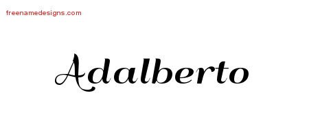 Art Deco Name Tattoo Designs Adalberto Graphic Download - Free Name Designs