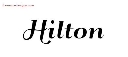 Art Deco Name Tattoo Designs Hilton Graphic Download - Free Name Designs