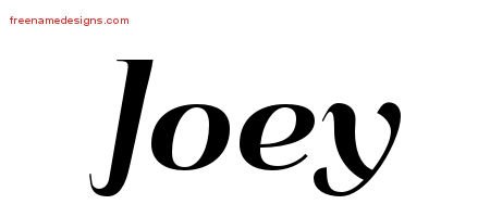 Art Deco Name Tattoo Designs Joey Graphic Download - Free Name Designs