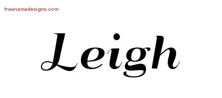 Art Deco Name Tattoo Designs Leigh Graphic Download - Free Name Designs