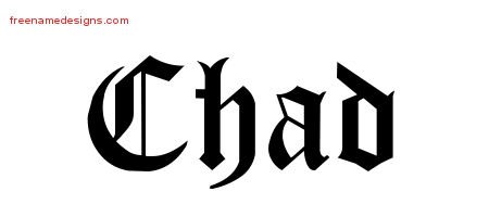 Blackletter Name Tattoo Designs Chad Printable - Free Name Designs