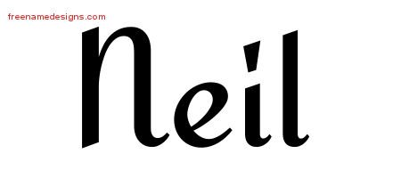 Calligraphic Stylish Name Tattoo Designs Neil Free Graphic - Free Name ...