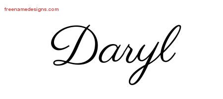 Classic Name Tattoo Designs Daryl Printable - Free Name Designs