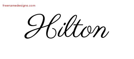 Classic Name Tattoo Designs Hilton Printable - Free Name Designs