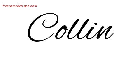 Cursive Name Tattoo Designs Collin Free Graphic - Free Name Designs
