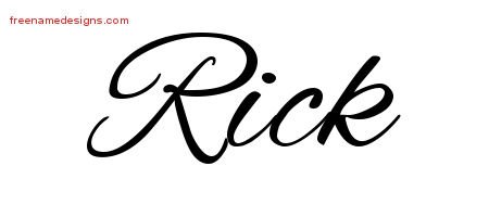 Cursive Name Tattoo Designs Rick Free Graphic - Free Name Designs