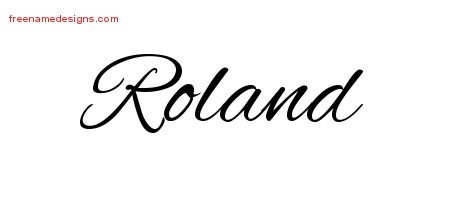 Cursive Name Tattoo Designs Roland Free Graphic - Free Name Designs