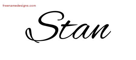 Cursive Name Tattoo Designs Stan Free Graphic - Free Name Designs