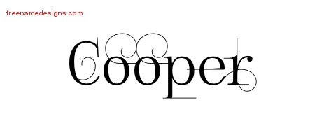 Decorated Name Tattoo Designs Cooper Free Lettering - Free Name Designs