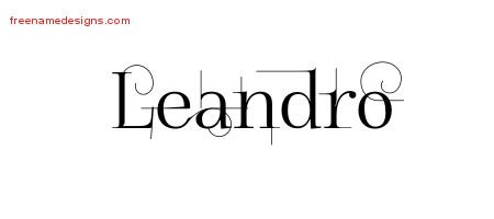 Decorated Name Tattoo Designs Leandro Free Lettering - Free Name Designs