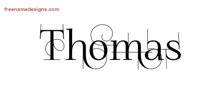 Decorated Name Tattoo Designs Thomas Free Lettering - Free Name Designs