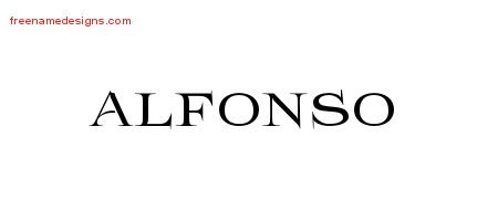 Flourishes Name Tattoo Designs Alfonso Graphic Download - Free Name Designs