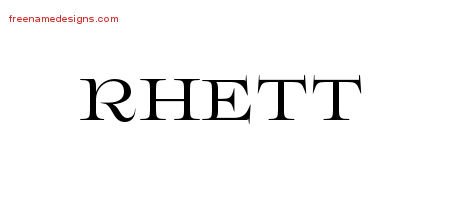 Flourishes Name Tattoo Designs Rhett Graphic Download - Free Name Designs