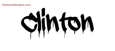 Graffiti Name Tattoo Designs Clinton Free - Free Name Designs
