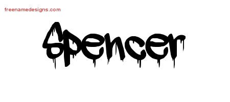 Graffiti Name Tattoo Designs Spencer Free - Free Name Designs