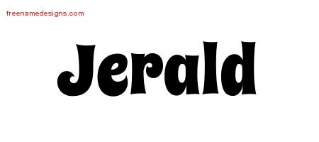 Groovy Name Tattoo Designs Jerald Free - Free Name Designs