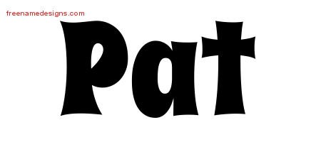 Groovy Name Tattoo Designs Pat Free - Free Name Designs