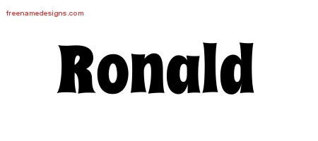 Groovy Name Tattoo Designs Ronald Free - Free Name Designs