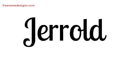 Handwritten Name Tattoo Designs Jerrold Free Printout - Free Name Designs