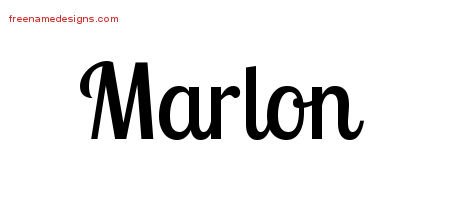 Handwritten Name Tattoo Designs Marlon Free Printout - Free Name Designs