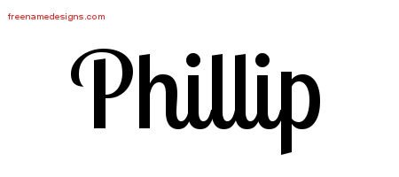 Handwritten Name Tattoo Designs Phillip Free Printout - Free Name Designs