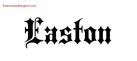 Old English Name Tattoo Designs Easton Free Lettering - Free Name Designs