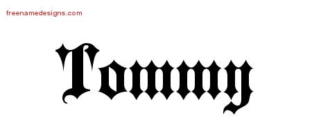 Old English Name Tattoo Designs Tommy Free Lettering - Free Name Designs