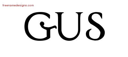 Regal Victorian Name Tattoo Designs Gus Printable - Free Name Designs