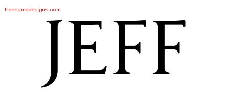 Regal Victorian Name Tattoo Designs Jeff Printable - Free Name Designs