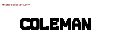 Titling Name Tattoo Designs Coleman Free Download - Free Name Designs