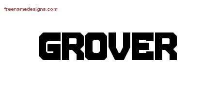 Titling Name Tattoo Designs Grover Free Download - Free Name Designs
