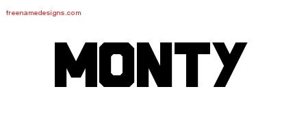 Titling Name Tattoo Designs Monty Free Download - Free Name Designs