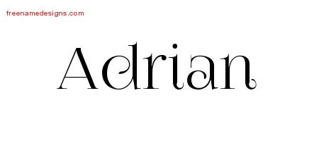 Vintage Name Tattoo Designs Adrian Free Printout - Free Name Designs