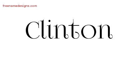 Vintage Name Tattoo Designs Clinton Free Printout - Free Name Designs