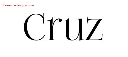 Vintage Name Tattoo Designs Cruz Free Printout - Free Name Designs