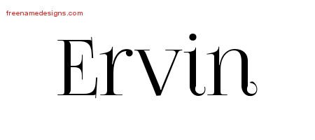 Vintage Name Tattoo Designs Ervin Free Printout - Free Name Designs