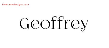Vintage Name Tattoo Designs Geoffrey Free Printout - Free Name Designs