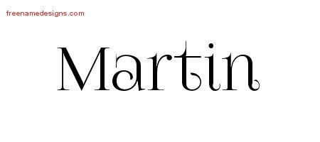 Vintage Name Tattoo Designs Martin Free Printout - Free Name Designs
