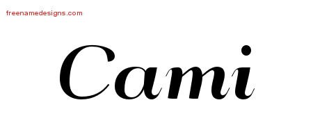 Art Deco Name Tattoo Designs Cami Printable - Free Name Designs