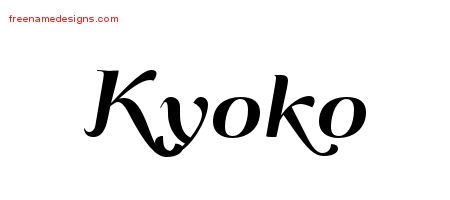 Art Deco Name Tattoo Designs Kyoko Printable - Free Name Designs