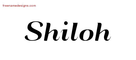 Art Deco Name Tattoo Designs Shiloh Printable - Free Name Designs