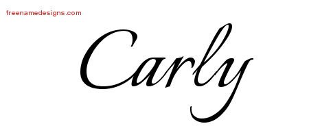 Calligraphic Name Tattoo Designs Carly Download Free - Free Name Designs