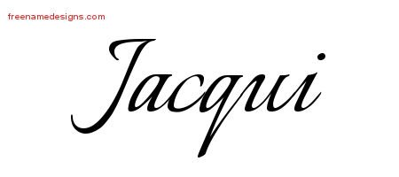 Calligraphic Name Tattoo Designs Jacqui Download Free - Free Name Designs