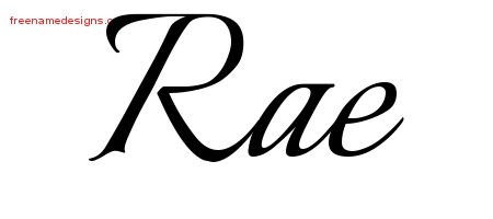 Calligraphic Name Tattoo Designs Rae Download Free - Free Name Designs