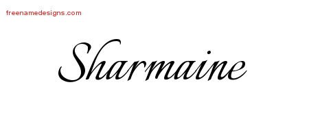Calligraphic Name Tattoo Designs Sharmaine Download Free - Free Name ...