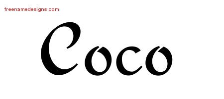 Calligraphic Stylish Name Tattoo Designs Coco Download Free - Free Name ...
