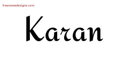 Calligraphic Stylish Name Tattoo Designs Karan Download Free - Free ...