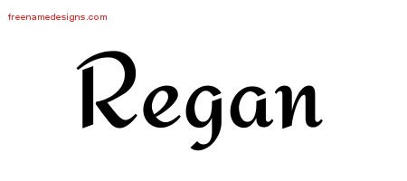 Calligraphic Stylish Name Tattoo Designs Regan Download Free - Free ...