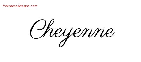 Classic Name Tattoo Designs Cheyenne Graphic Download - Free Name Designs
