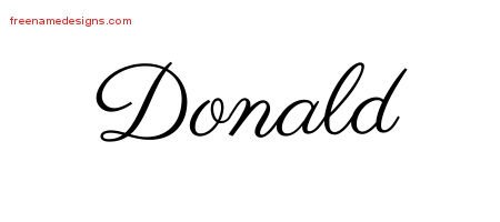 Classic Name Tattoo Designs Donald Graphic Download - Free Name Designs